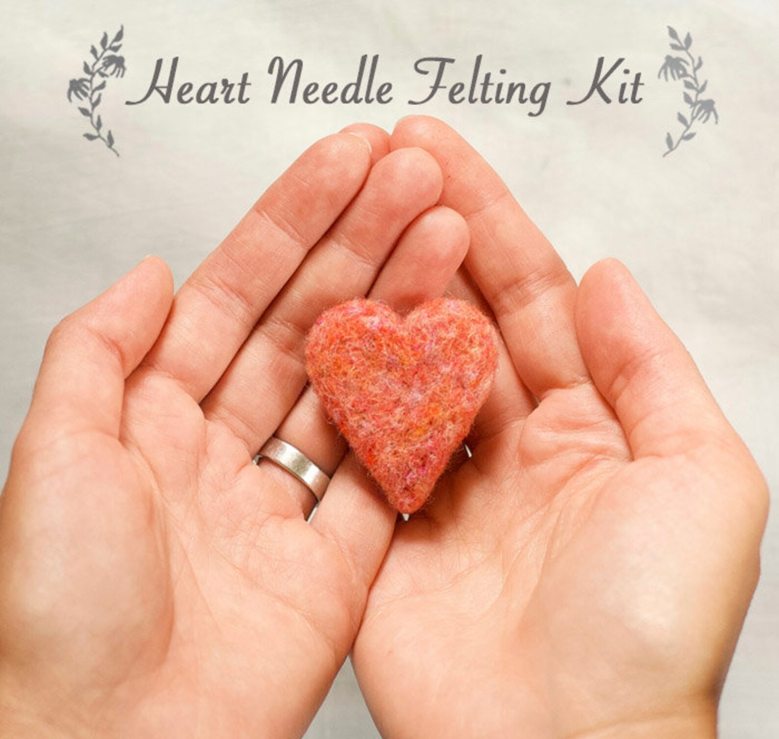 Needle Felting Kit - Hearts - Etsy