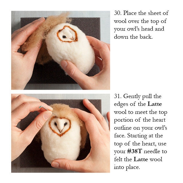 Needle Felting Tutorial - Barn Owl - PDF Instructions Only - Etsy