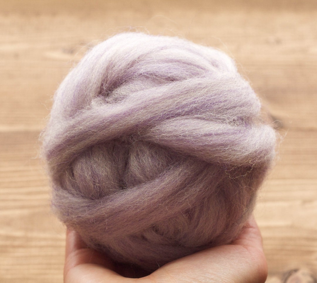 Needle Felting Wool in Pastel Violet, Wool Roving, Wet Felting ...