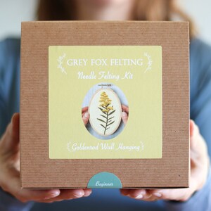 Needle Felting Kit - Goldenrod Wall Hanging - Beginner Craft Kit - Fall ...
