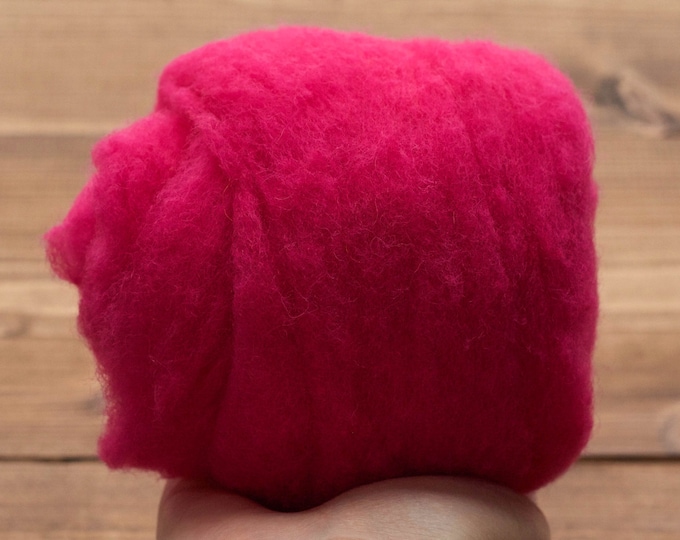 Needle Felting Wool in Snapdragon Hot Pink Neon Pink Wool - Etsy