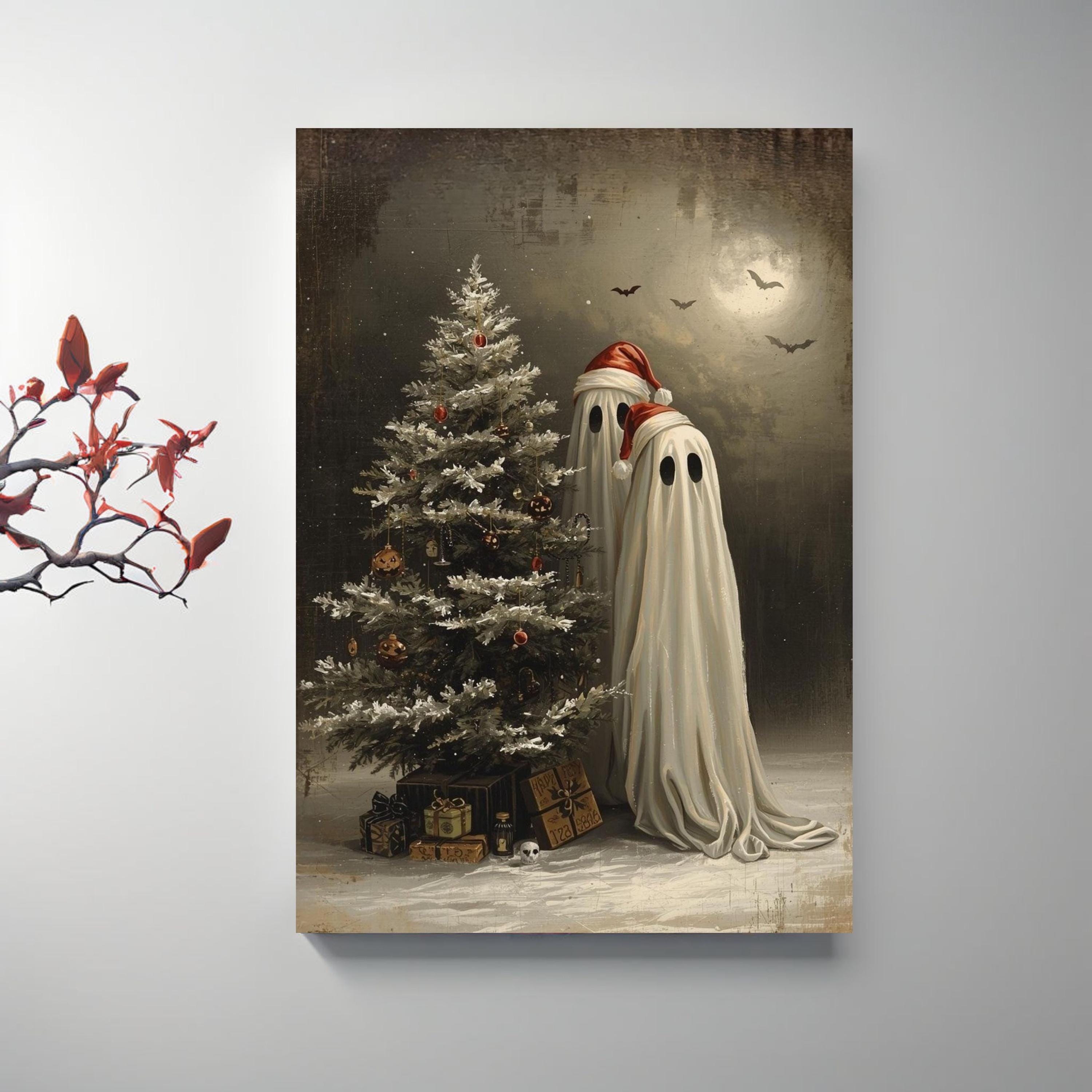 Gothic Christmas Ghost Print: Spooky Holiday Wall Art (digital Download ...