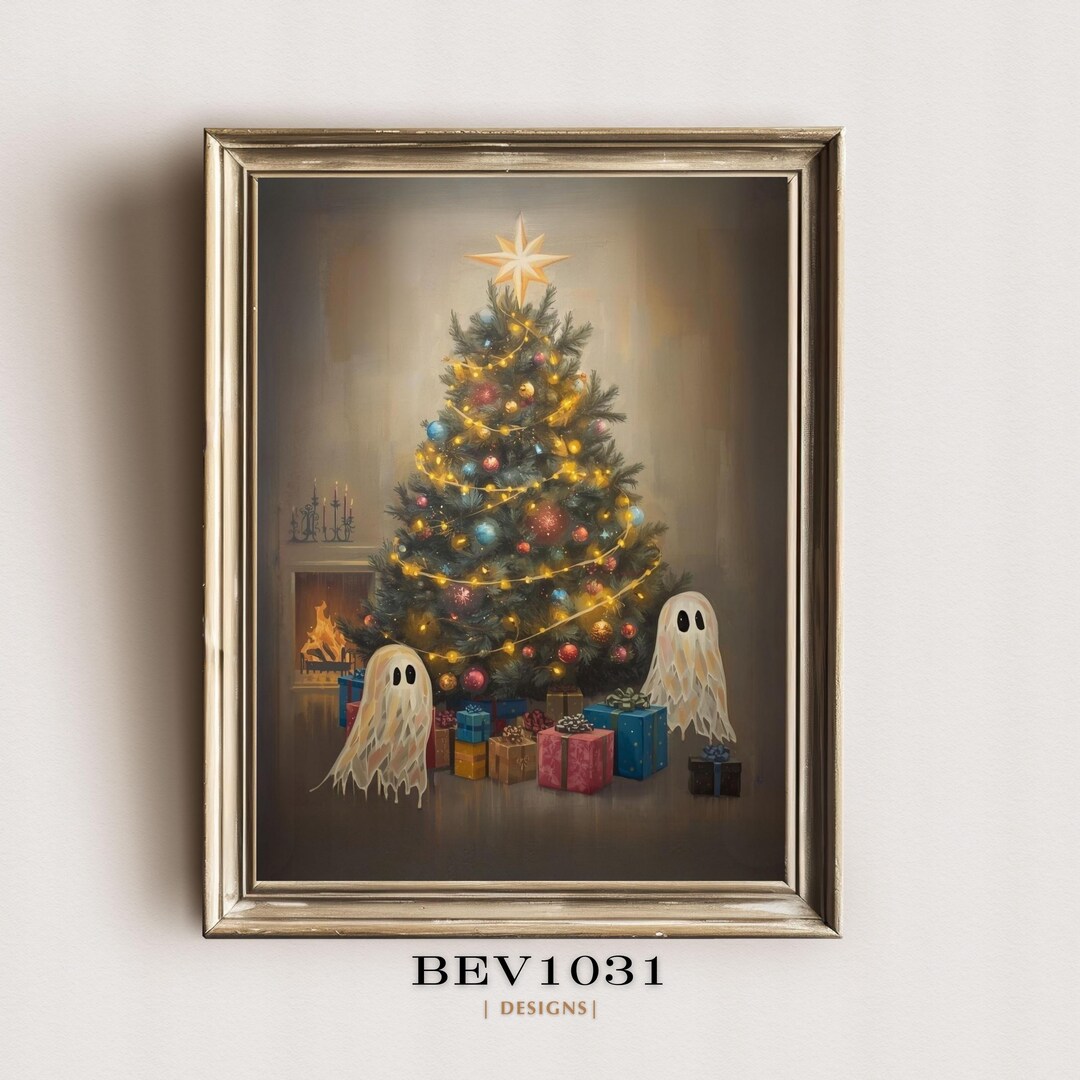 Haunted Holidays | Whimsical Ghost Christmas Tree Scene | Gothic ...