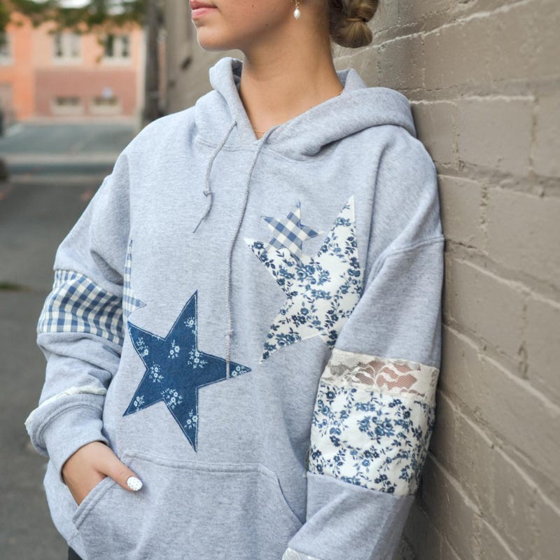 Boho Patchwork Sweatshirt - Etsy
