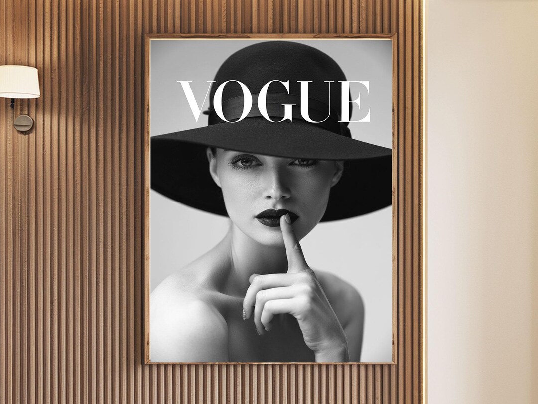 Vogue Black and White Wall Art, Fashion Model Print, Luxury Chic Decor ...