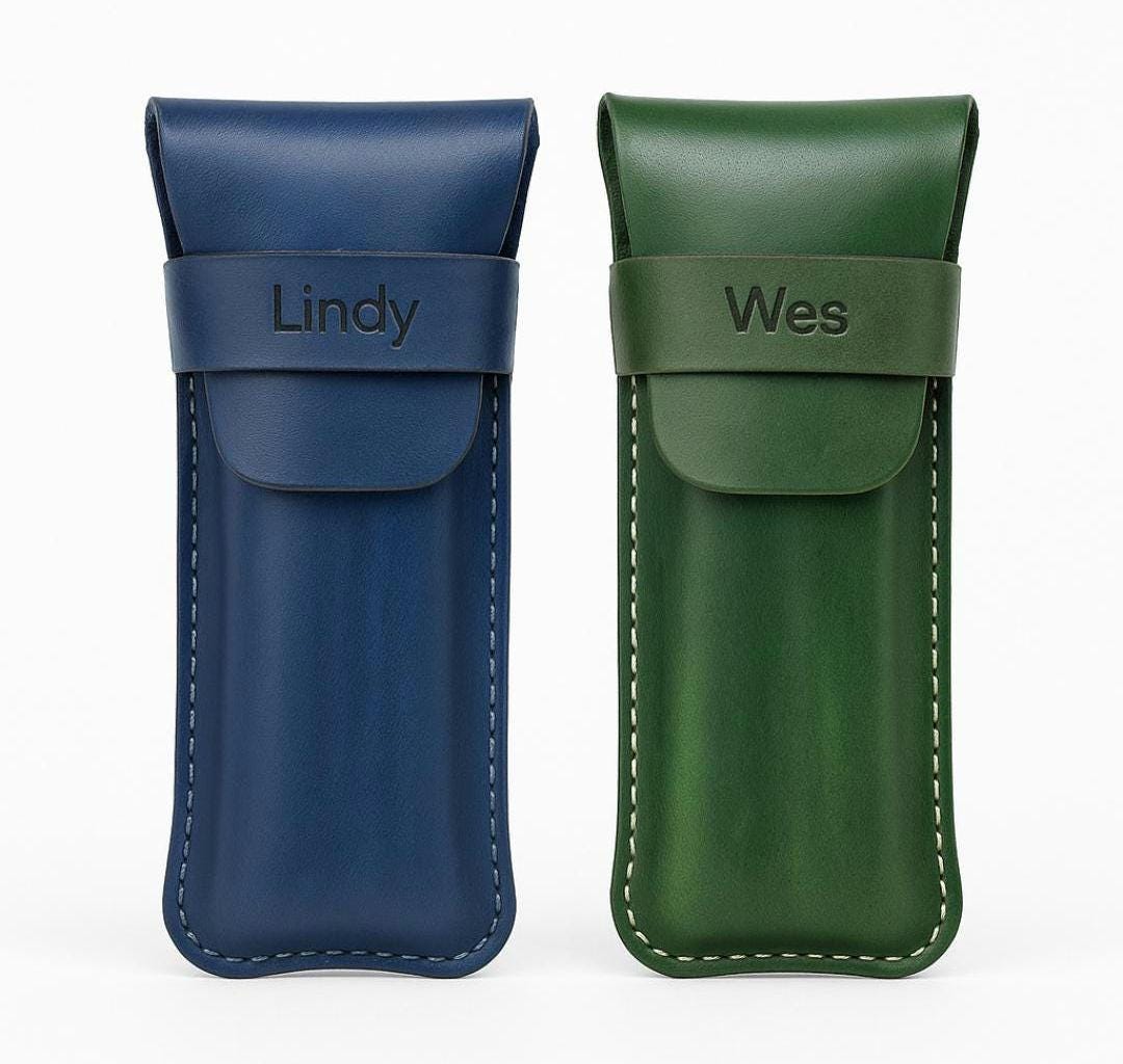 2 Finger Molded Leather Cigar Case - Etsy