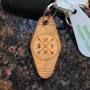 Vintage Style Custom Leather Keychains. - Etsy