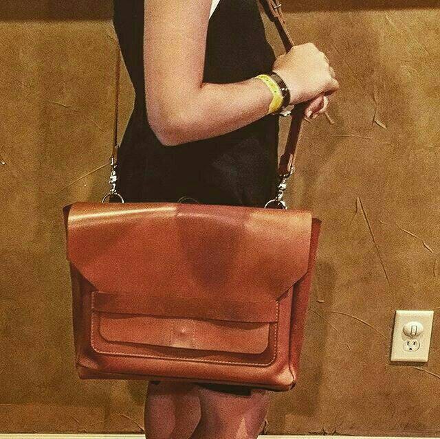 The Madeleine: Leather Notebook Messenger | Etsy