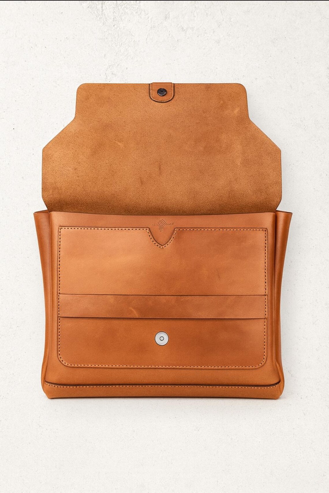 The Madeleine: Leather Notebook Messenger - Etsy