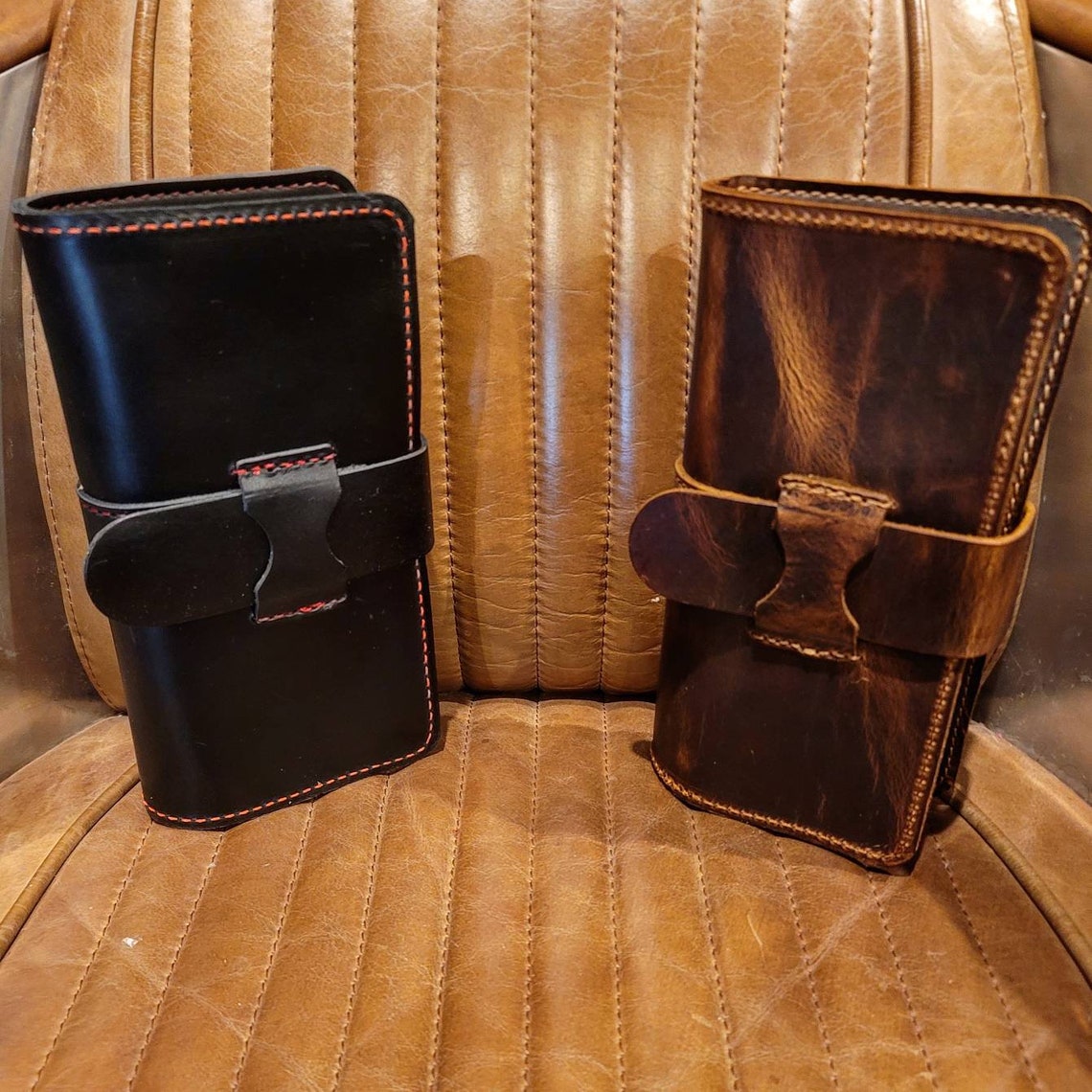 3 Pocket Full Grain Leather Cigar Wallet With Leather Strap - Etsy
