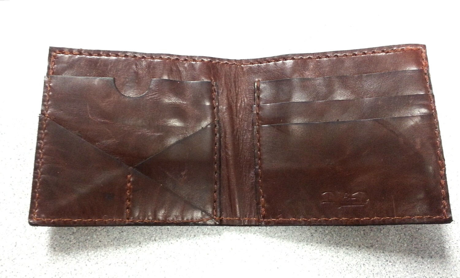 The Tennyson: Hand Crafted Leather Billfold - Etsy