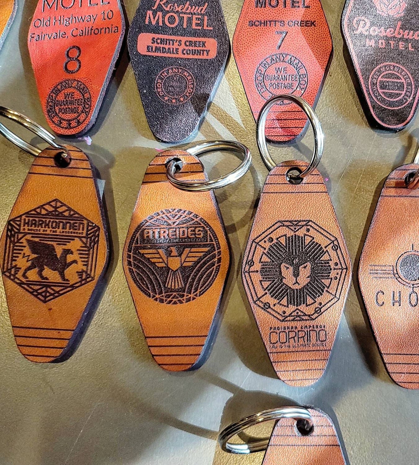 Vintage Style Custom Leather Keychains. - Etsy