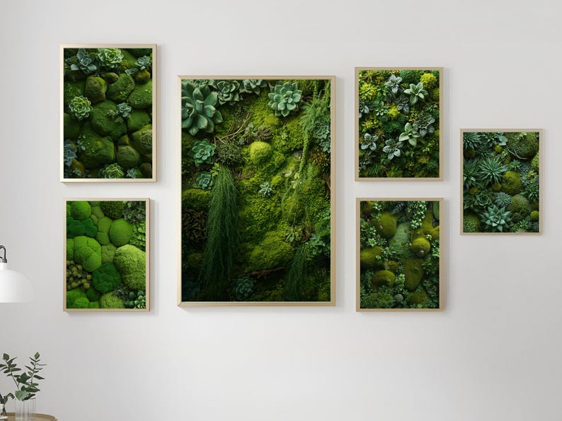 Moss Wall Art Print Set, Rustic Forest Decor (digital Download) - Etsy