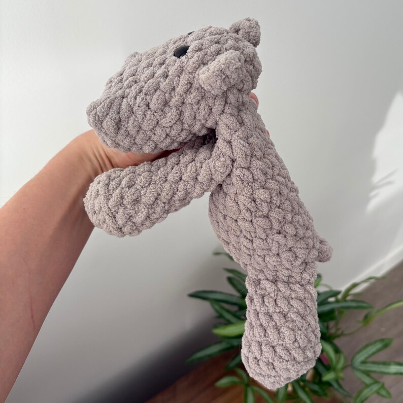 Hippo Snuggler Crochet Pattern | Low Sew Crochet Amigurumi Pattern ...
