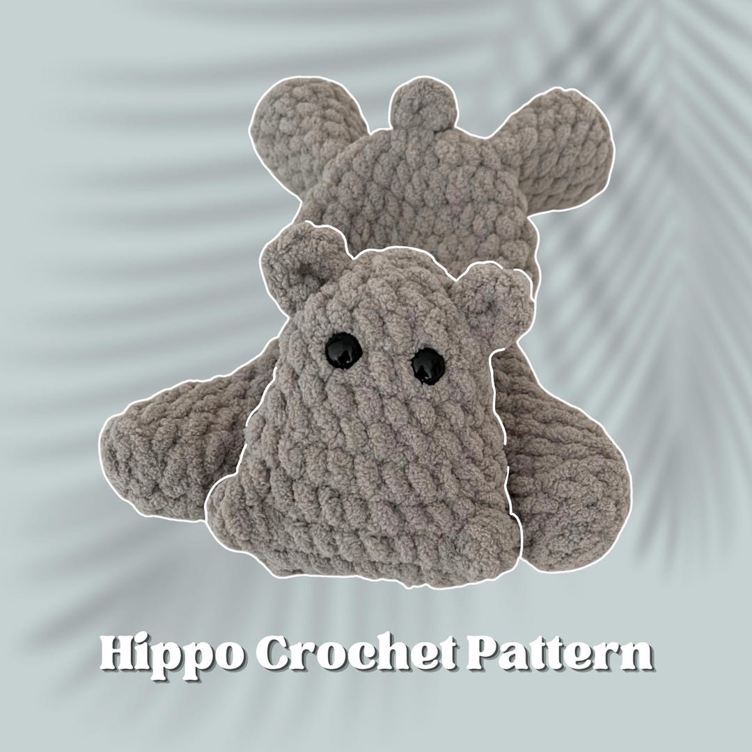 Hippo Snuggler Crochet Pattern | Low Sew Crochet Amigurumi Pattern ...
