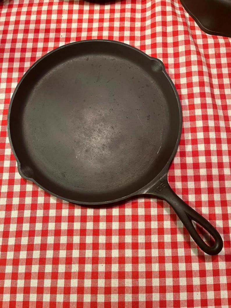 1930-39 Griswold Erie Large Block Logo “cast Iron Skillet Griddle” 108 ...