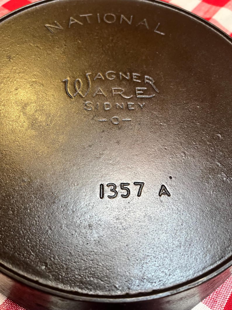 1914-30 Dual Logo “national” Wagner Ware Sidney O #7 9 1/2” 1357 A Cast ...