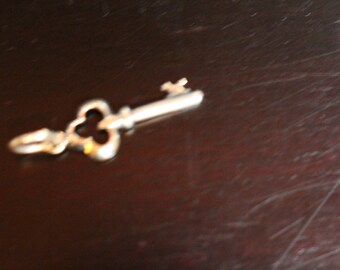 5 Sterling Silver Small Key Charm Sterling Key Charm Key - Etsy