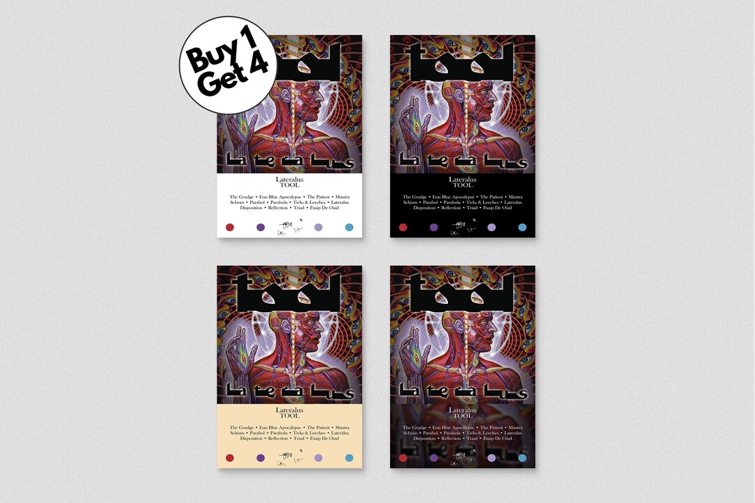 Tool Lateralus Album Poster: Music Wall Art (4 Colors, Digital Download ...