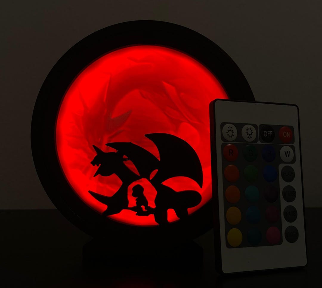 Salamance Evolutions Pokémon LED Lamp - Etsy