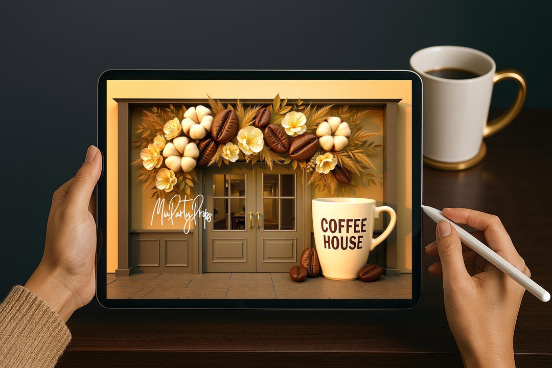 Coffee Shop Storefront Entrance Visual | Photorealistic Commercial ...