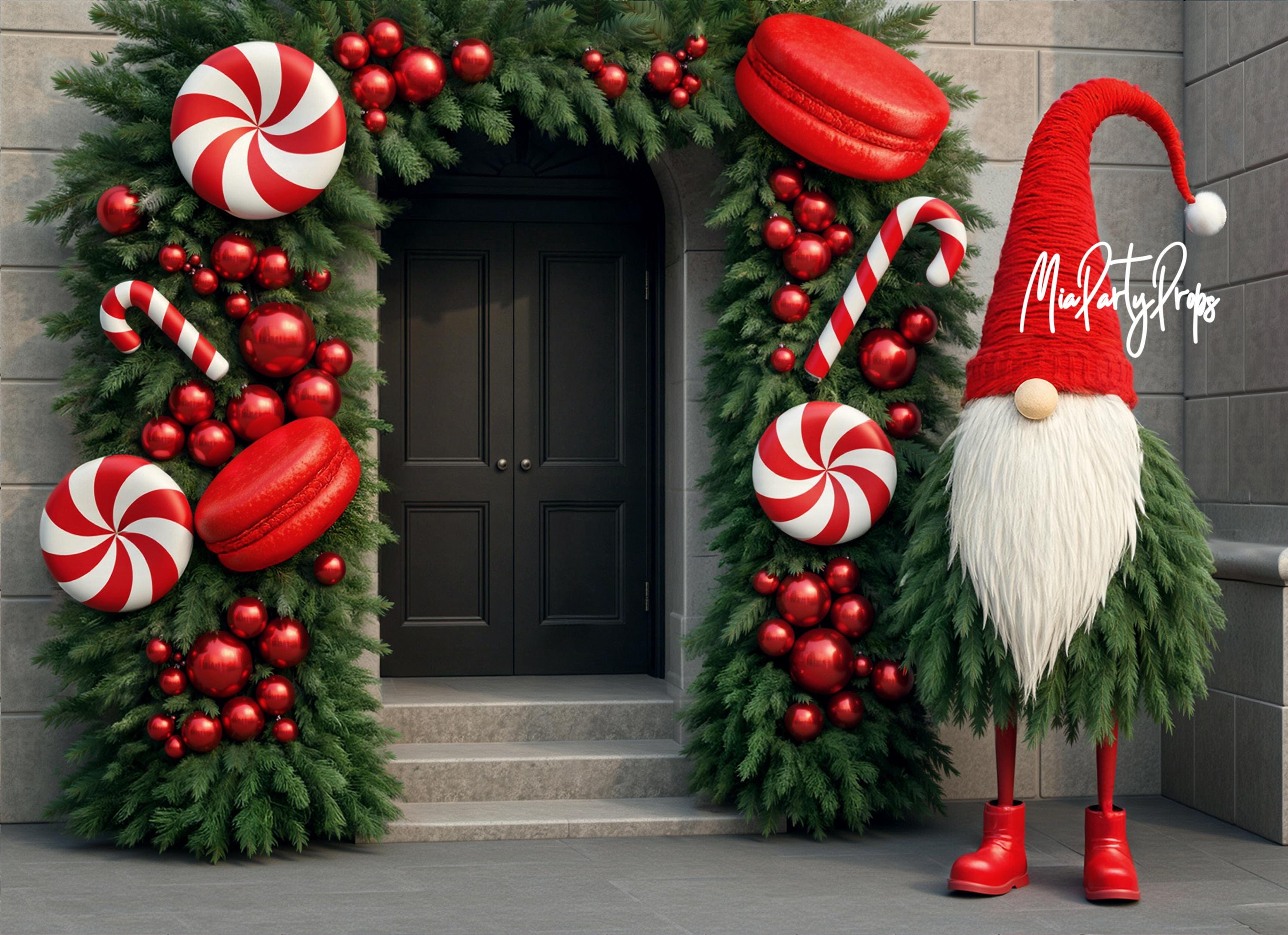 Red Christmas Candy Prop Set: Handmade Holiday Display - Etsy