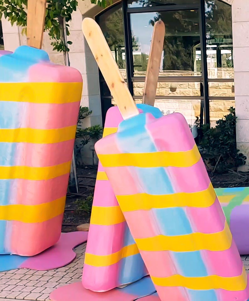 Giant Popsicle Decor Handmade Candyland Party Prop - Etsy