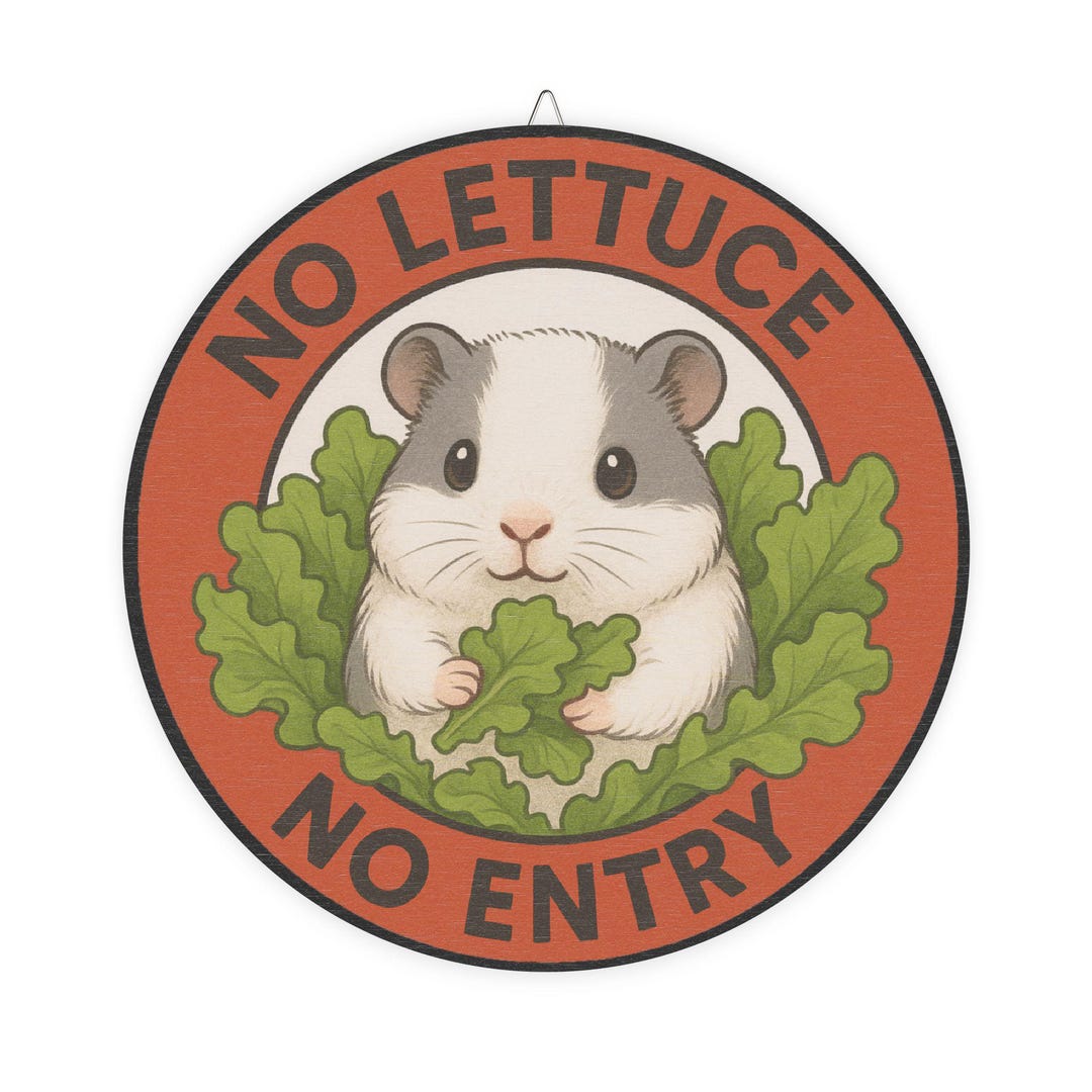 Rustic Guinea Pig Door Sign - No Lettuce, No Entry - Etsy