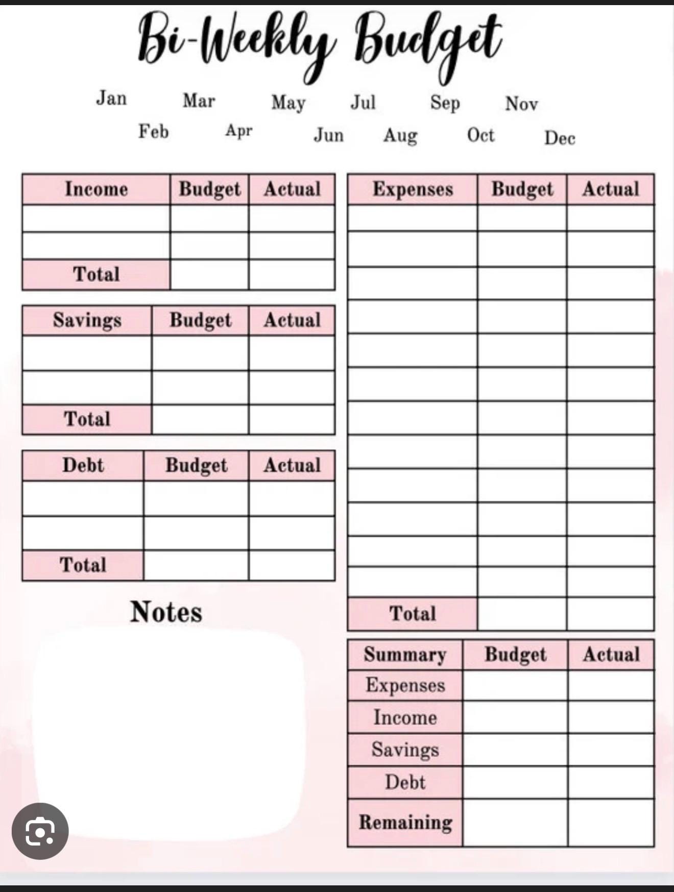 Printable Weekely Budget Planner - Etsy