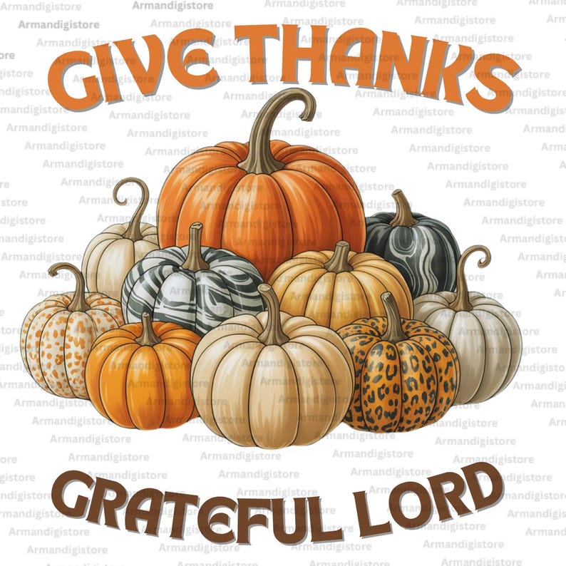 Grateful, Thankful, Blessed Pumpkin PNG, Fall Leopard Pumpkin Clipart ...