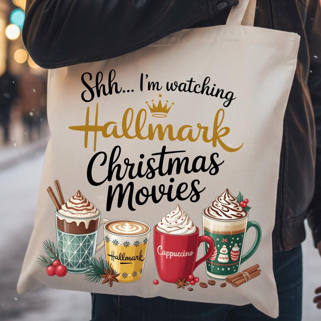Shh I'm Watching Hallmark Christmas Movies PNG – Cozy Christmas Coffee ...
