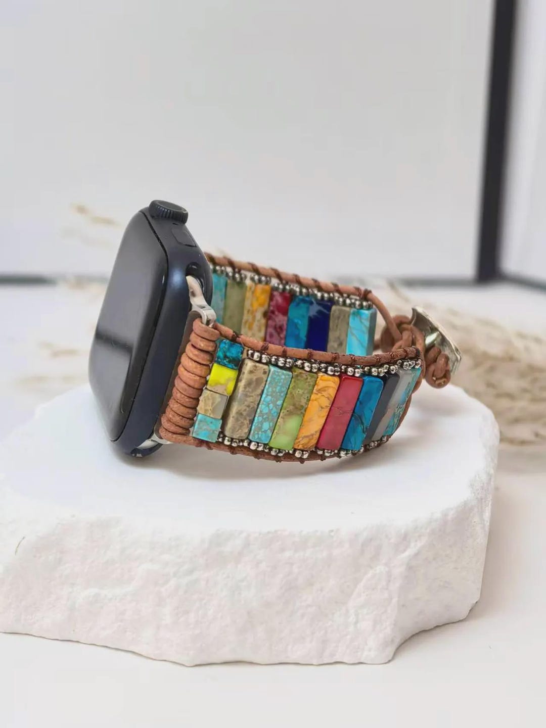 Boho Apple Watch Band-natural Stone Watch Band for 38mm-49mm 10-11 ...