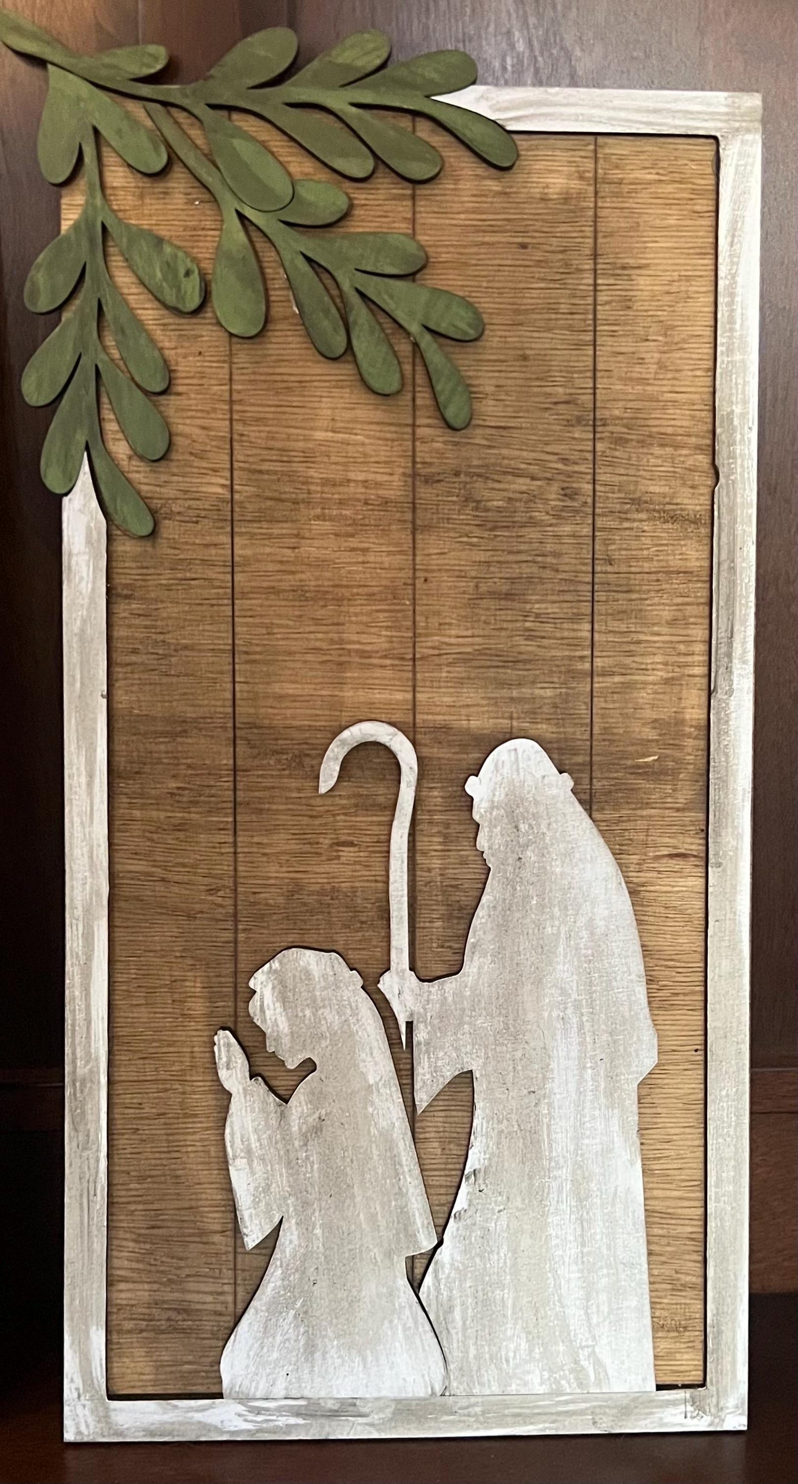 3 Piece Framed Wood Nativity - Etsy