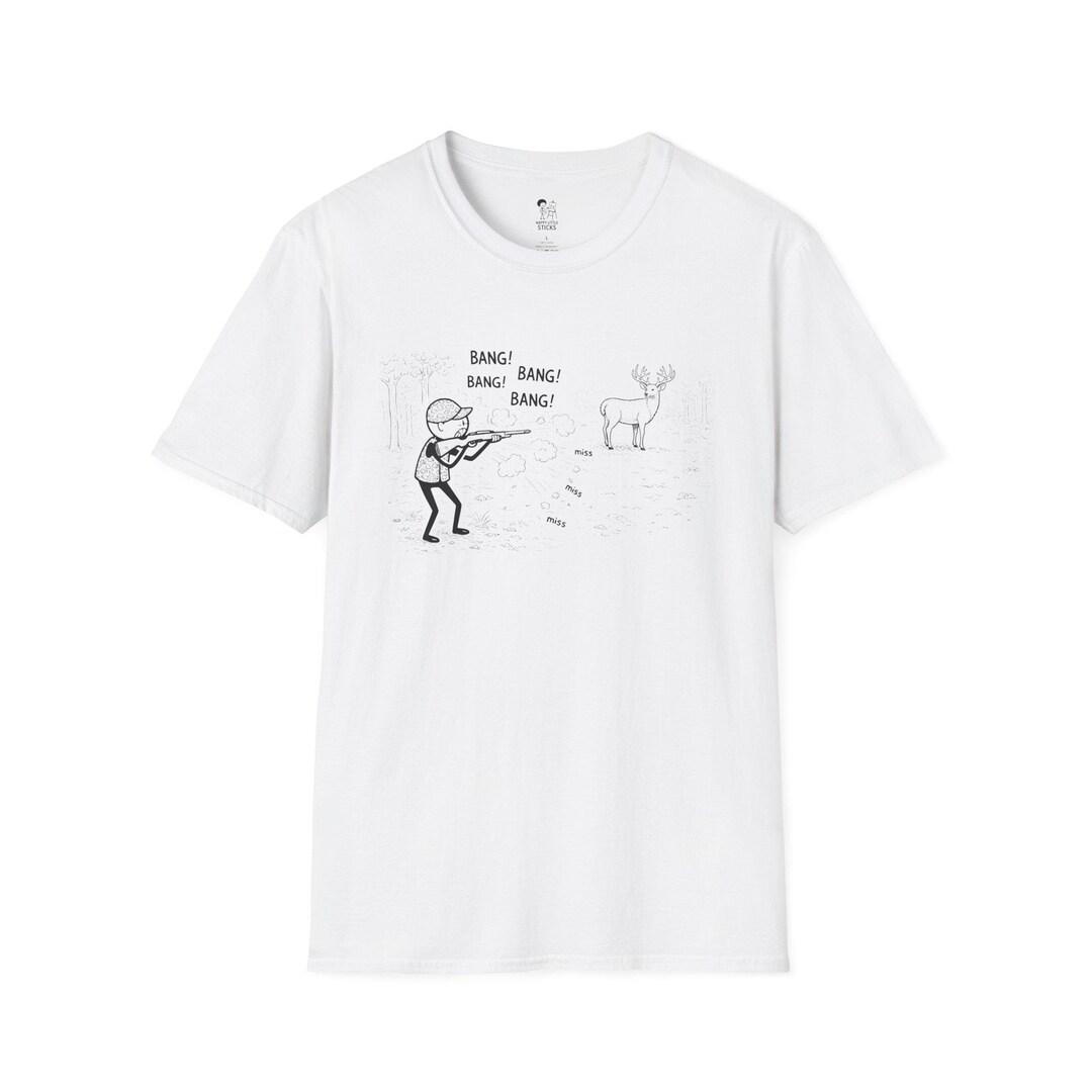 Stick Man Works on His Aim, Unisex Softstyle T-shirt - Etsy