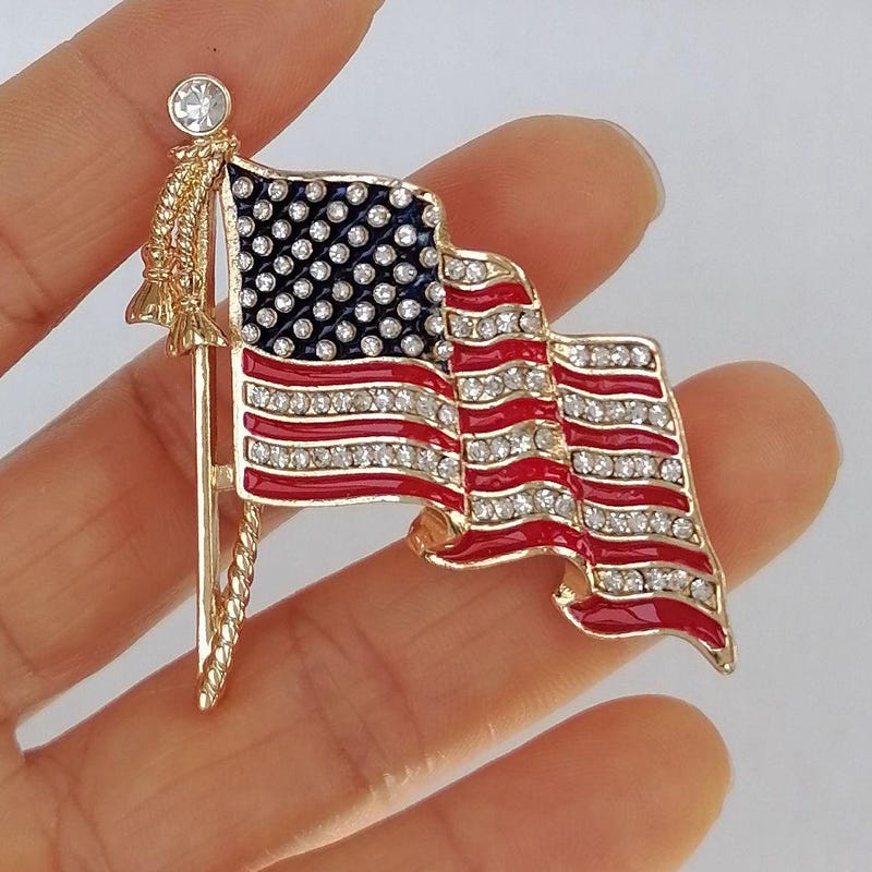 American Flag Lapel Pins - Etsy