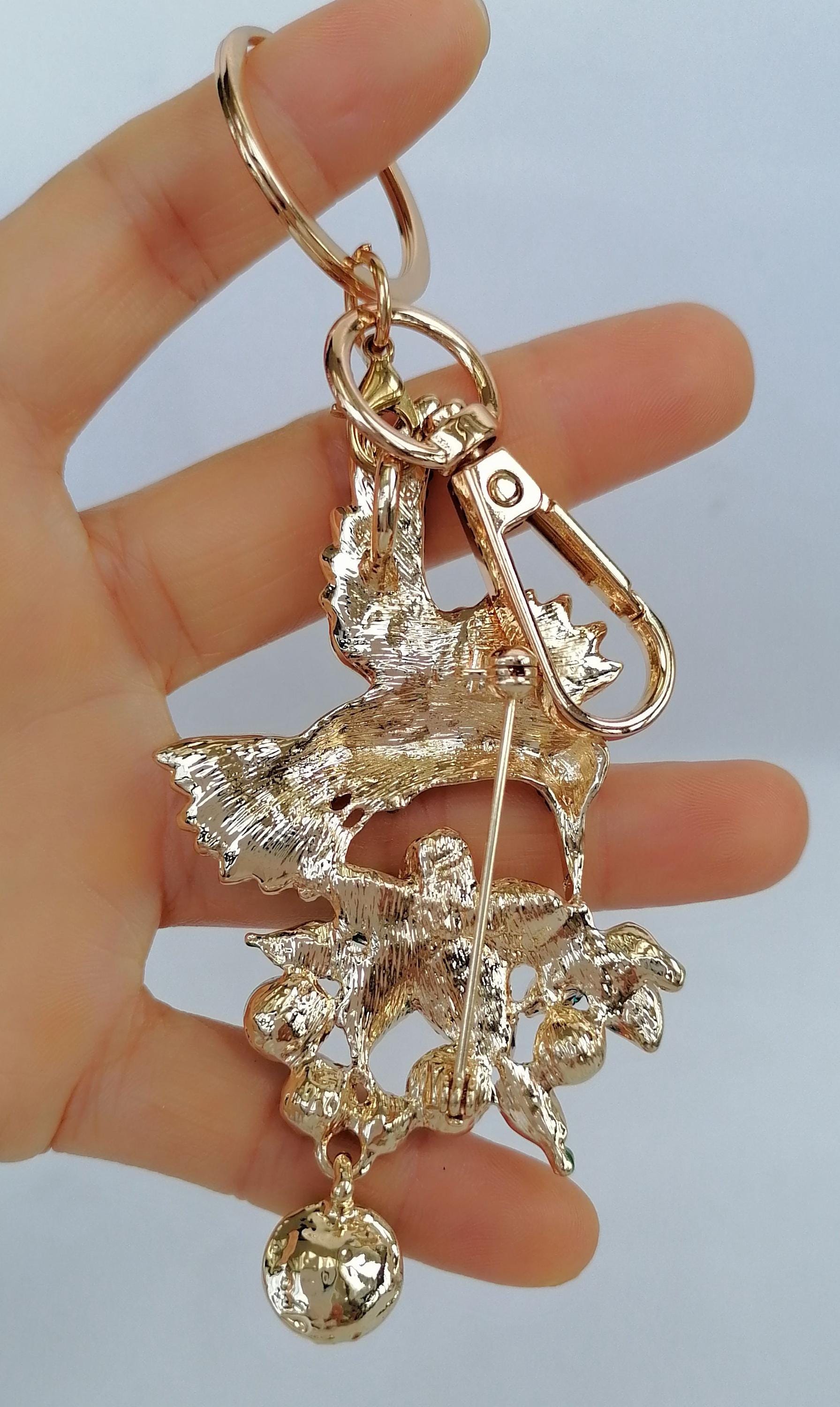Art Style Purse Charm Animal Bird Hummingbird Keychain Keyring Pendant ...