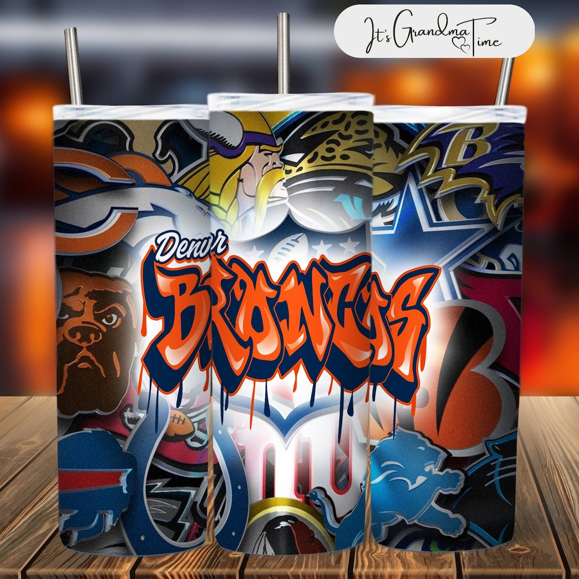Denver Broncos Graffiti Inspired Tumbler Wrap - Etsy