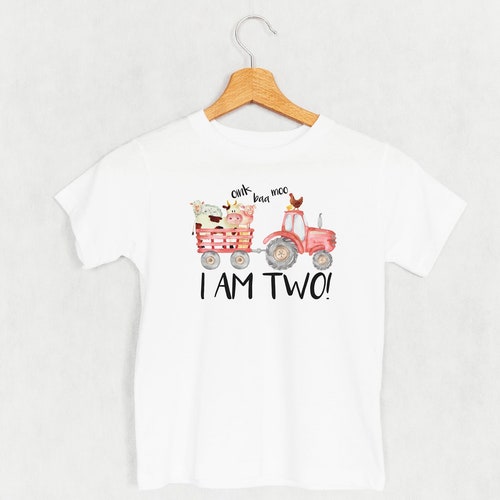 Oink Bah Moo I'm Two Shirt Farm Birthday Shirt Barn - Etsy