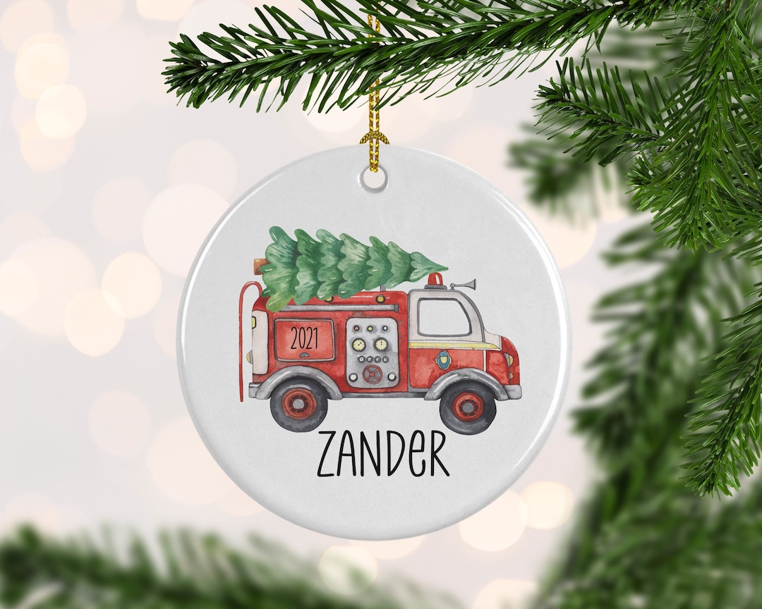 Fire Truck Christmas Ornament Personalized 1st Christmas Fire Engine ...