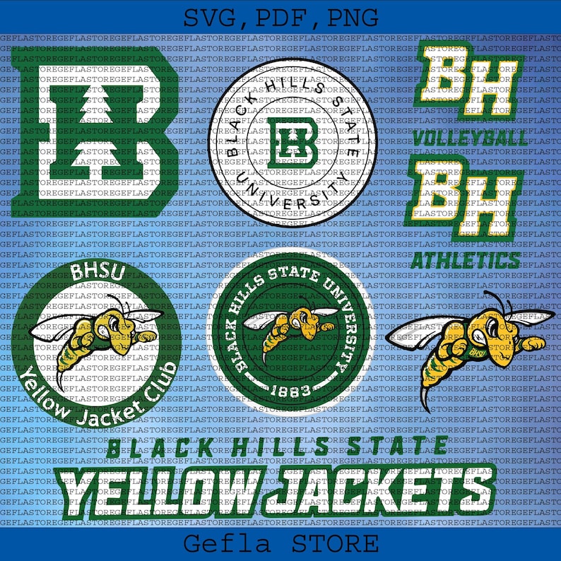 Layered Black Hills State University SVG, Yellow Jackets SVG, Athletics ...
