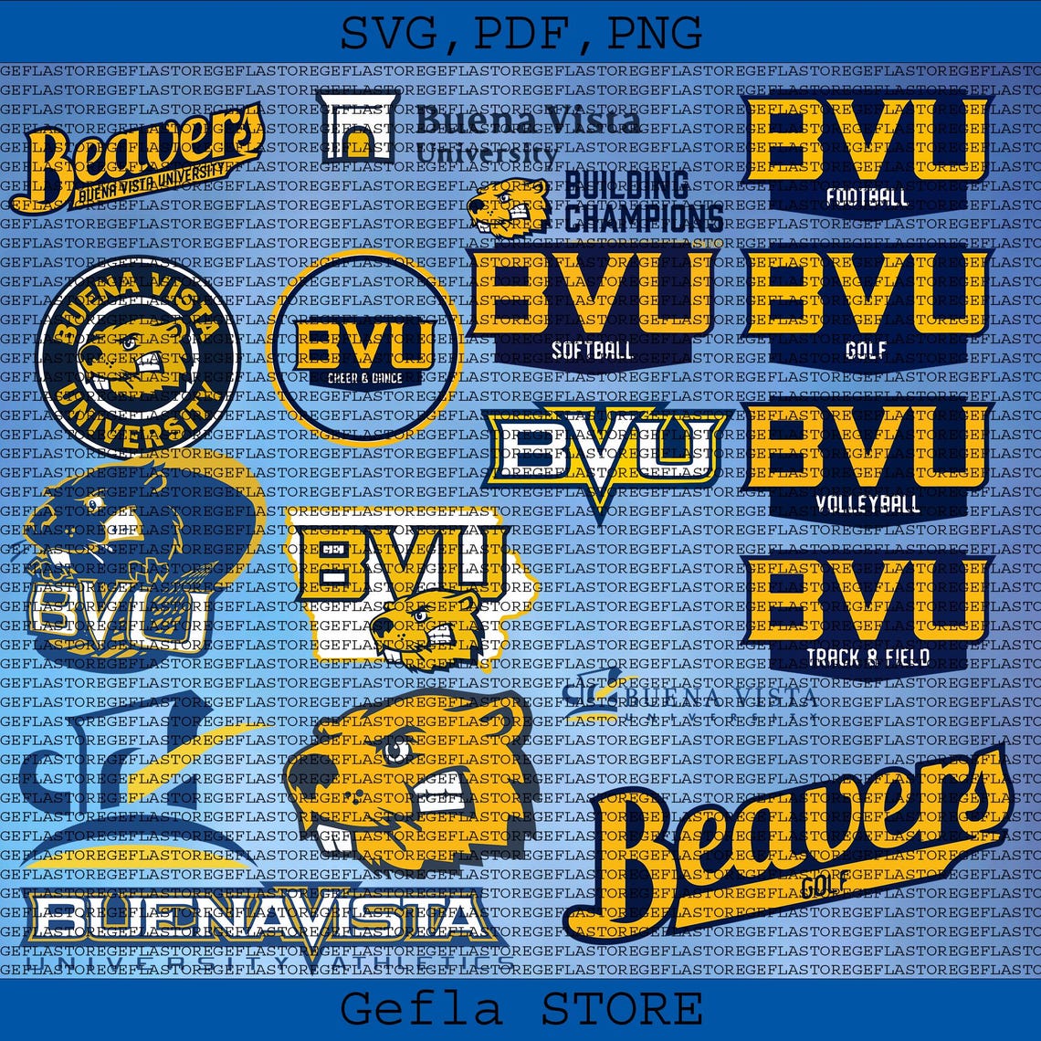 Layered Buena Vista University SVG, Athletics, Beavers SVG, BVU, Cricut ...