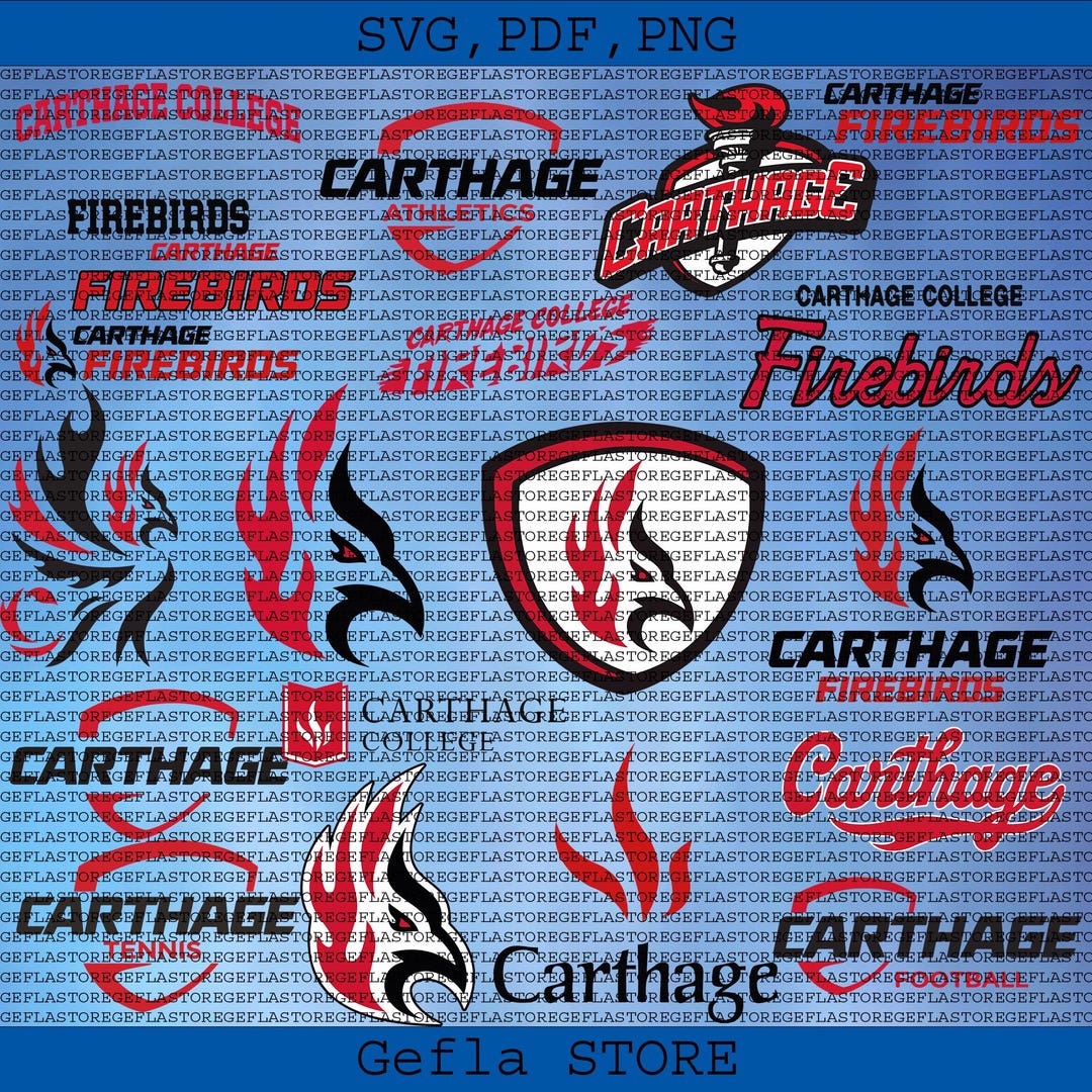 Layered Carthage College SVG, Cricut, Firebirds SVG, Athletics ...