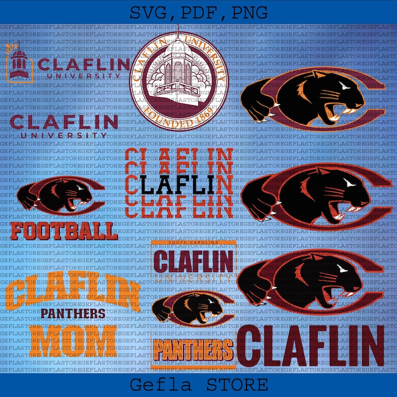 Layered Claflin College SVG, Athletics, Panthers SVG, Cricut, Football ...
