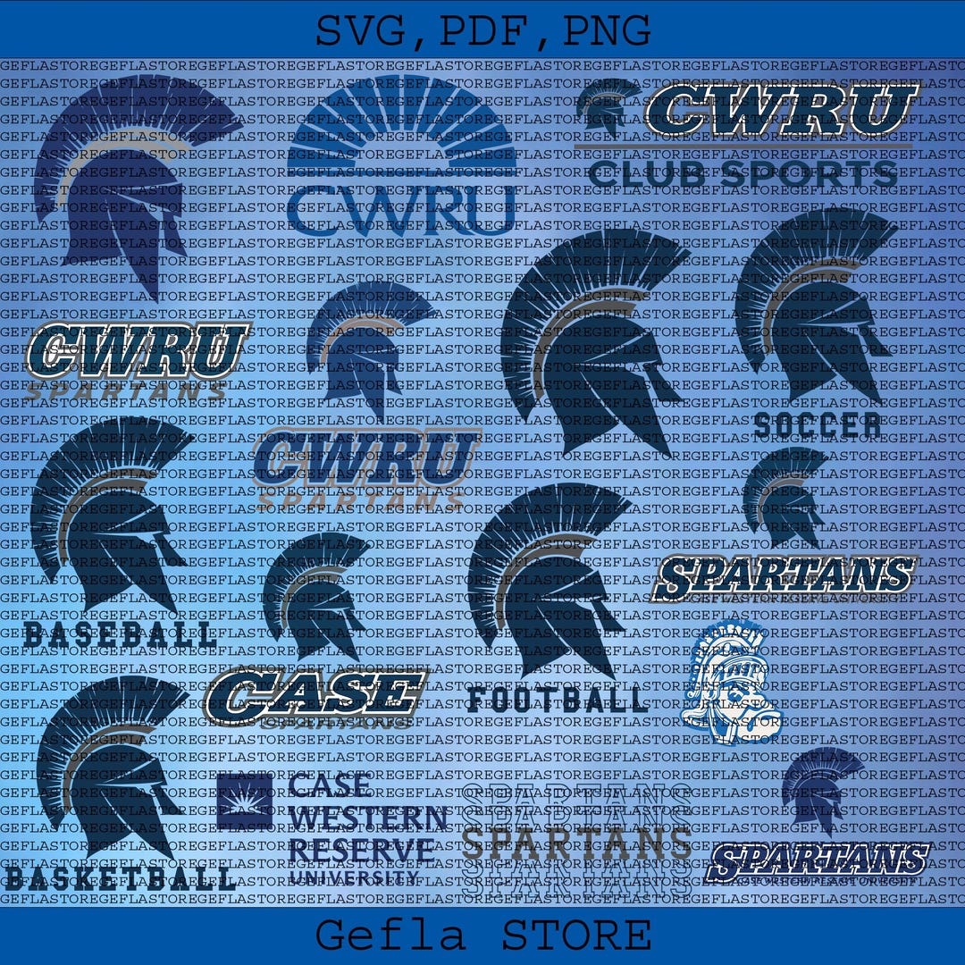 Layered Case Western Reserve University SVG, Athletics, Spartans SVG ...