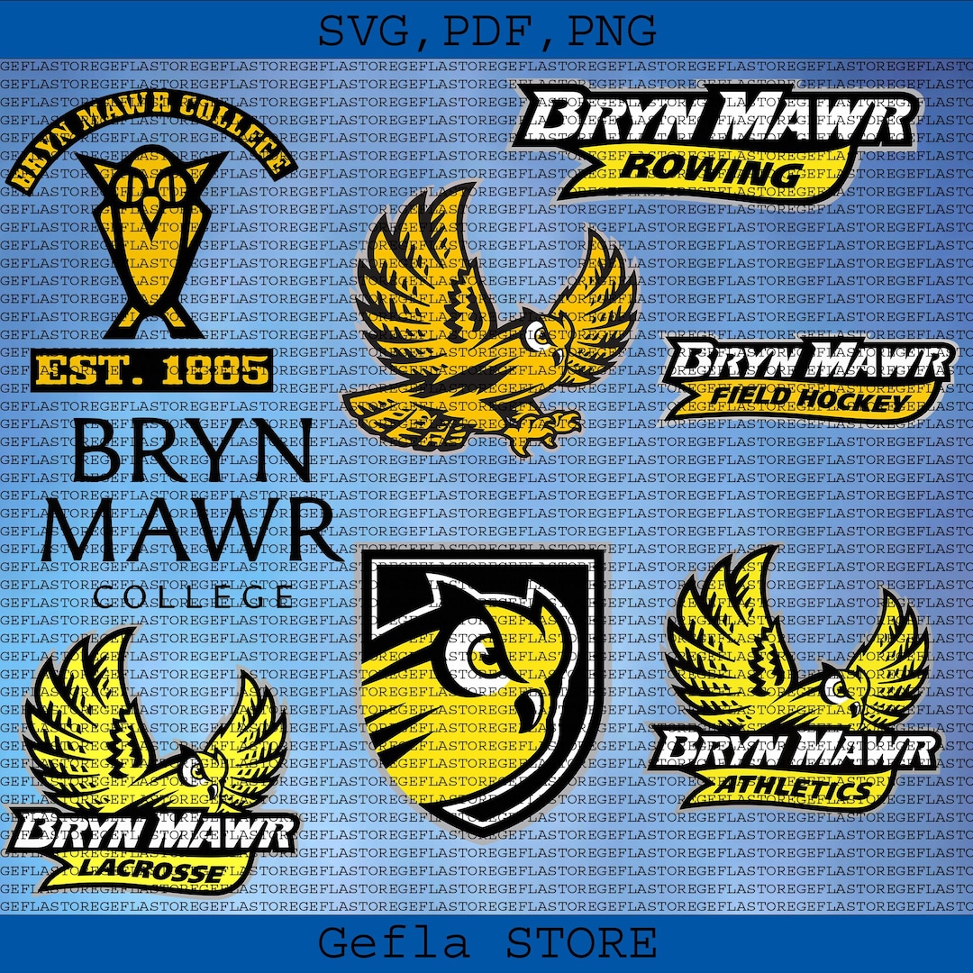 Layered Bryn Mawr College SVG, Athletics, Football, Owls SVG ...