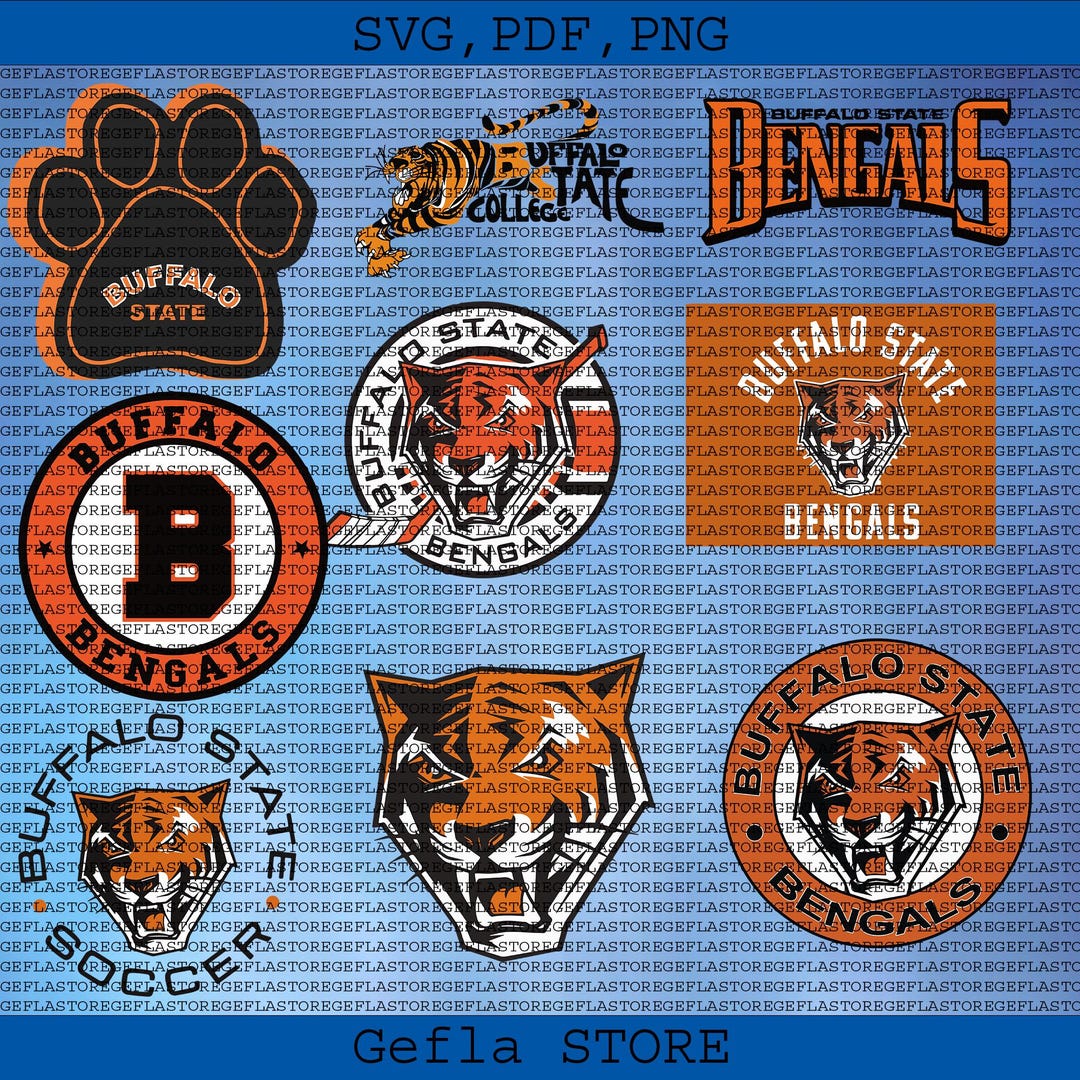 Layered Buffalo State College SVG, Athletics, Bengals SVG, University ...