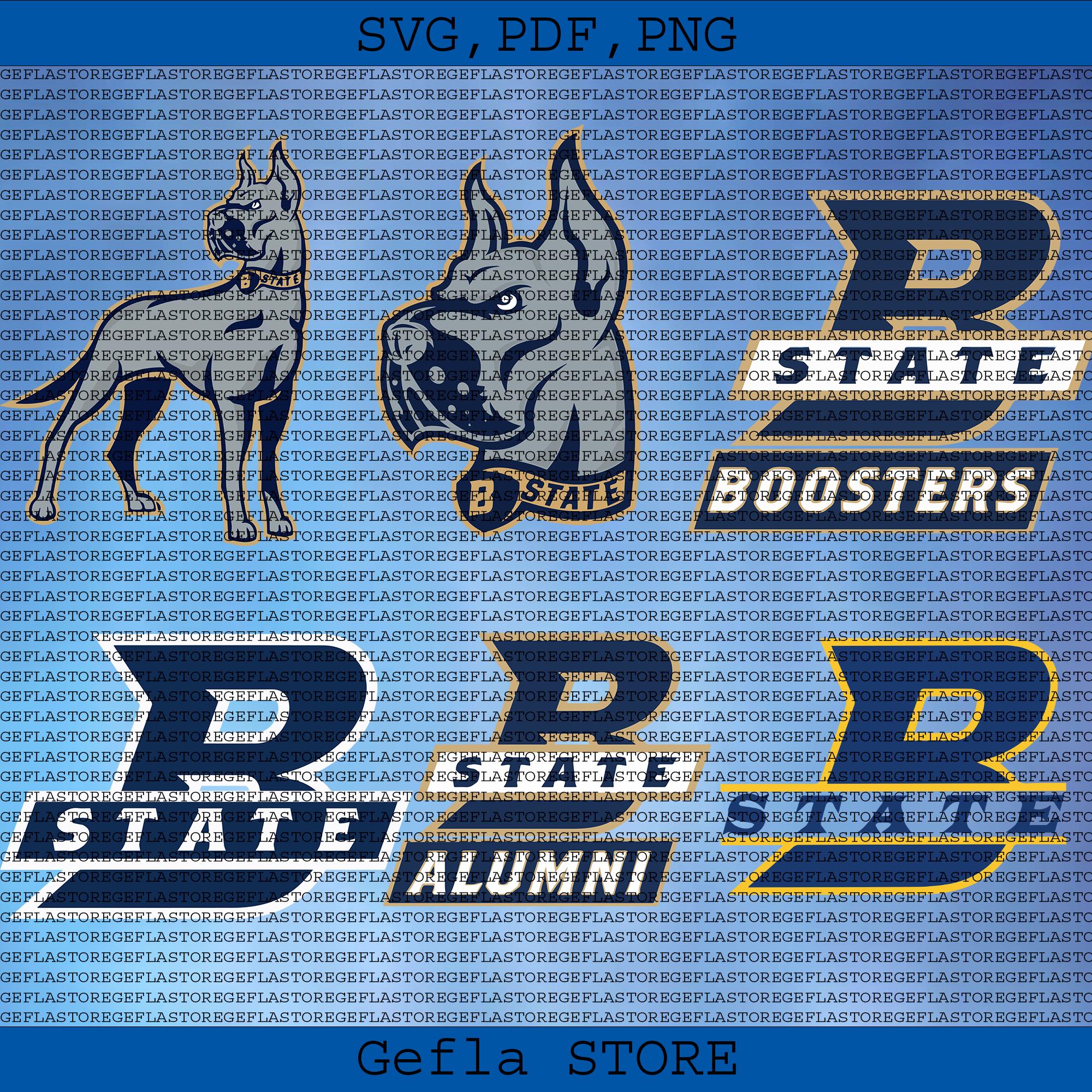 Layered Bluefield State College SVG, Athletics, Big Blue SVG ...