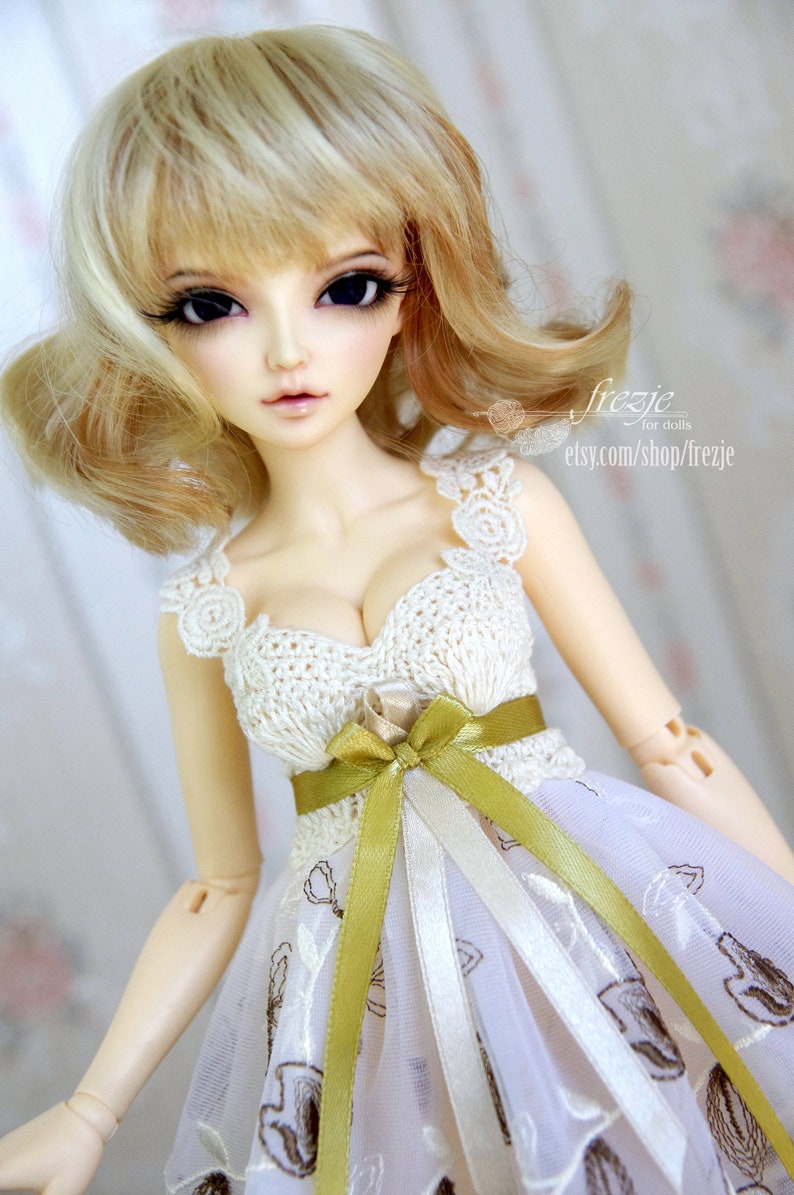 Cream & Olive Dress for Bjd MSD and Tonner Dolls - Etsy