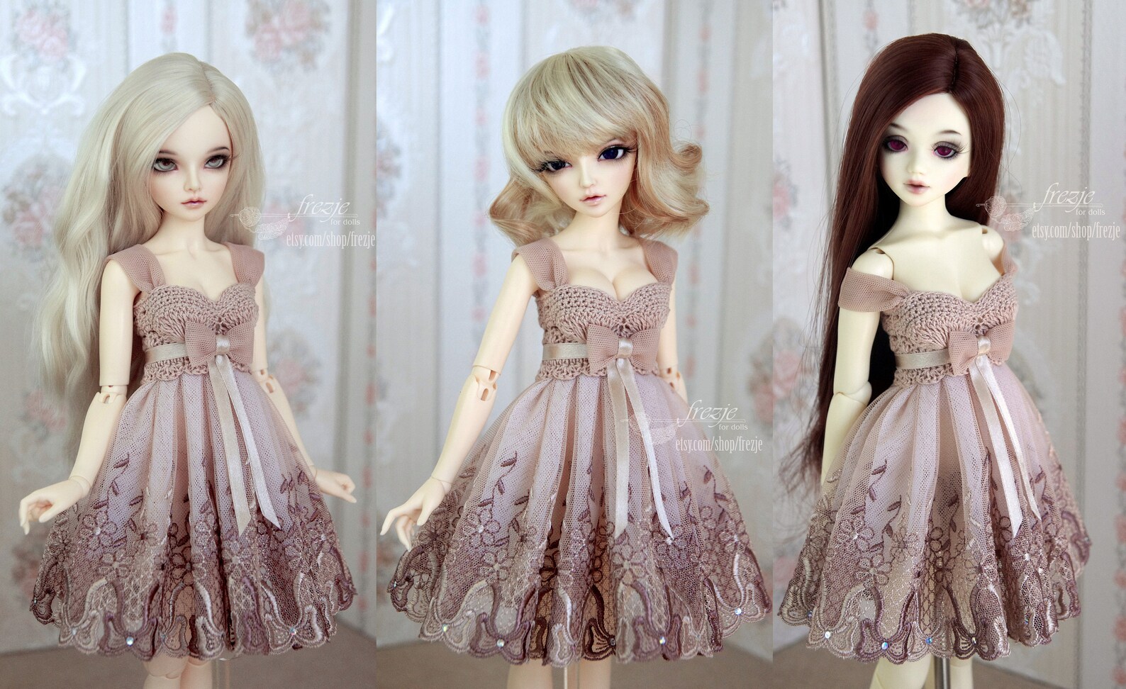 Cappuccino Beige Dress for Bjd MSD and Tonner Dolls | Etsy