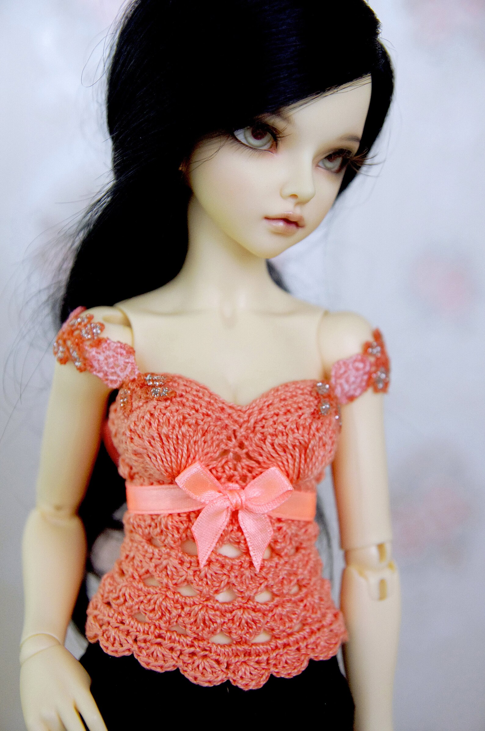 Salmon Orange Crochet Top Corset Cami Top Tank Top for Slim - Etsy